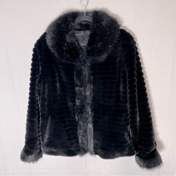 Utex | Jackets & Coats | Vintage Utex Black Ribbed Super Soft Faux Fur ...
